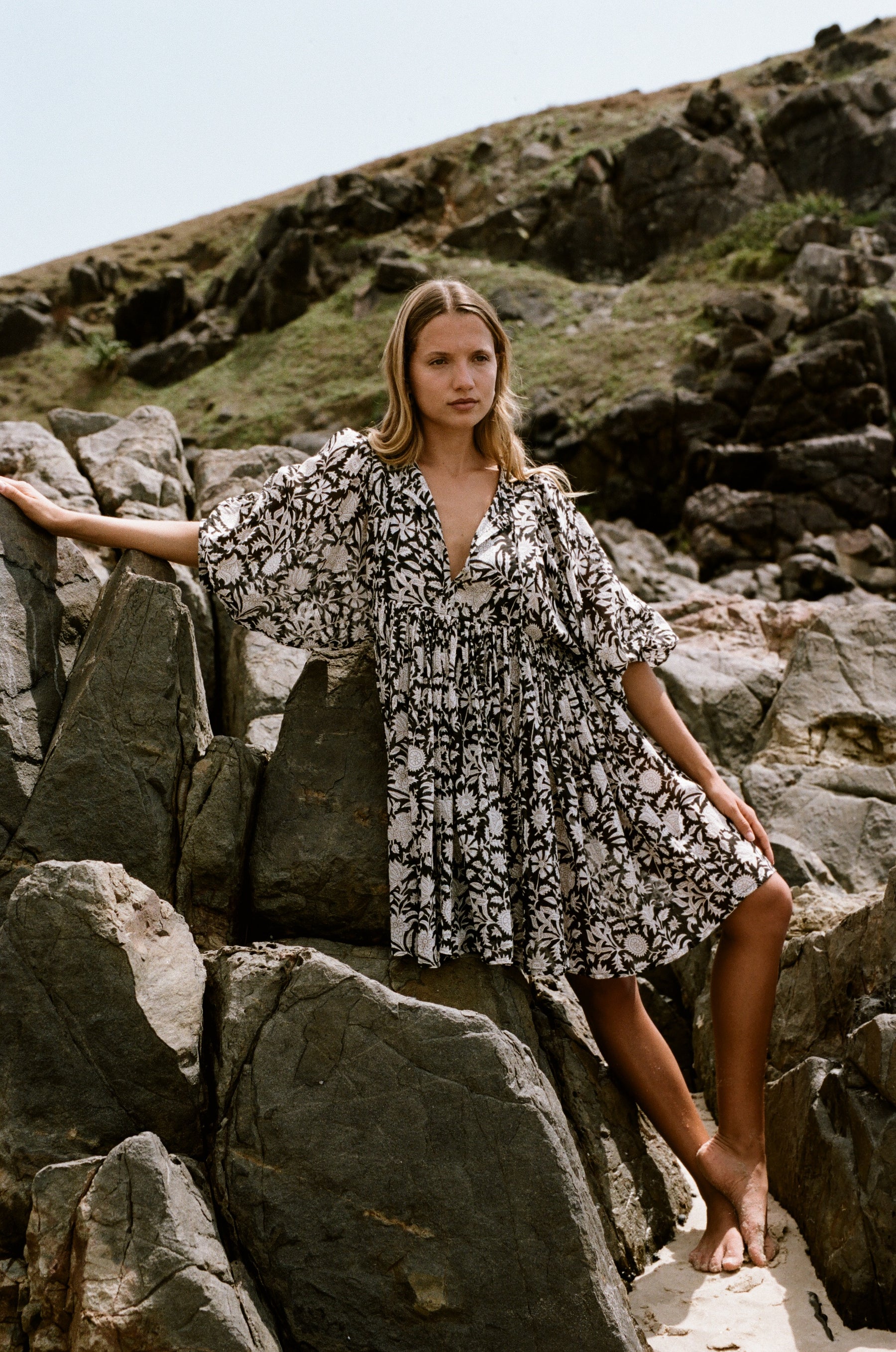 Kyra Mini Dress ~ Pepper – Daughters of India