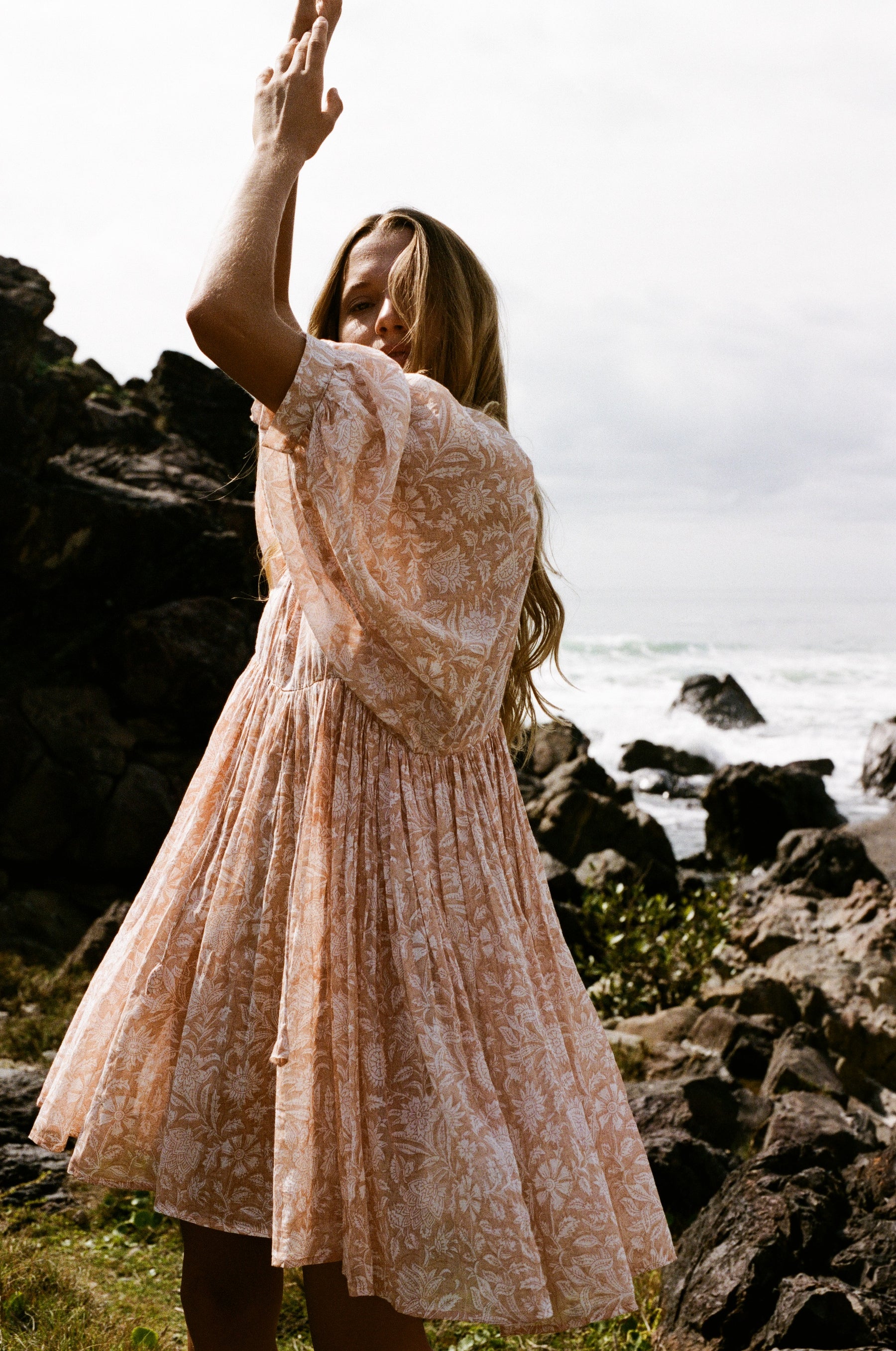 Kyra Mini Dress ~ Apricot Blush – Daughters of India