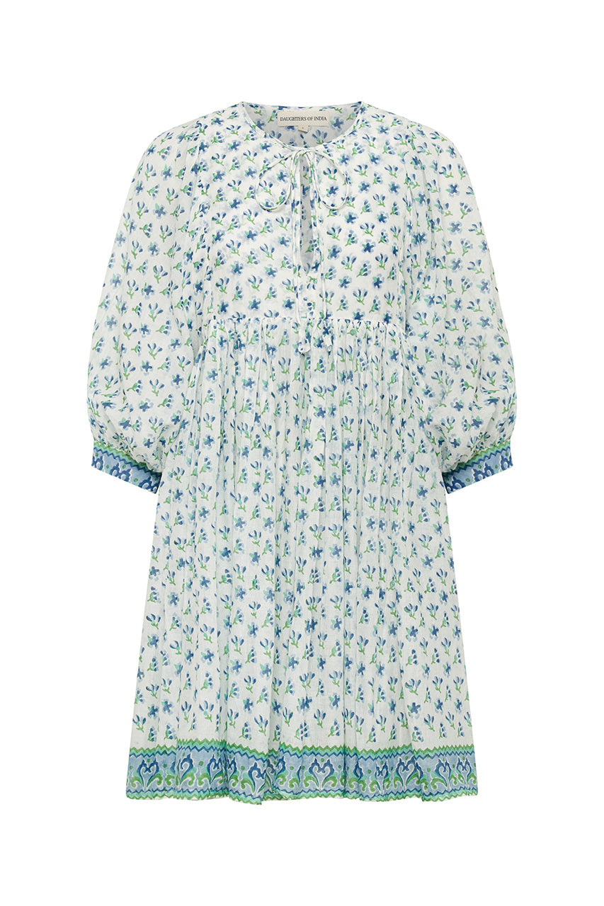 Kyra Mini Dress ~ Azure – Daughters of India