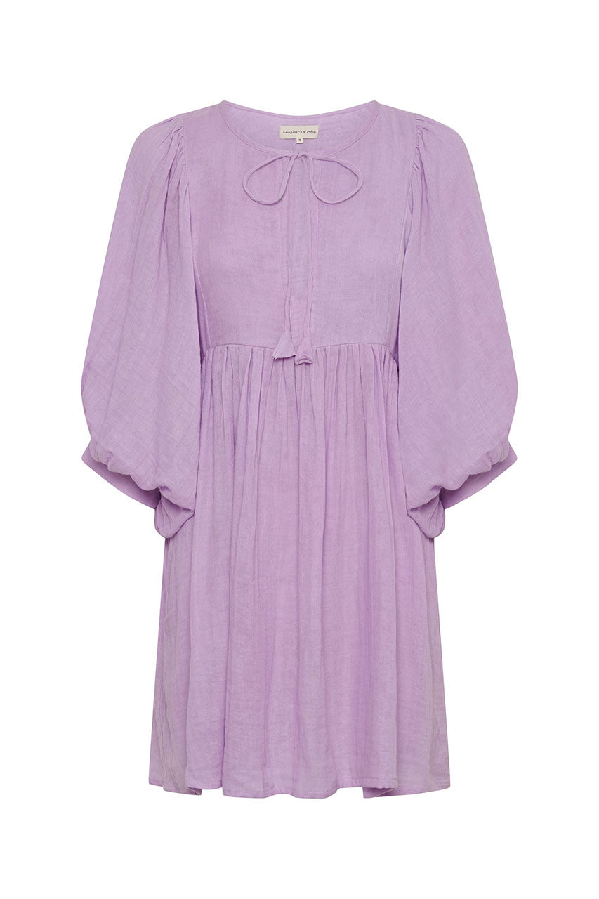 Kyra Mini Dress ~ Lilac Gauze – Daughters of India
