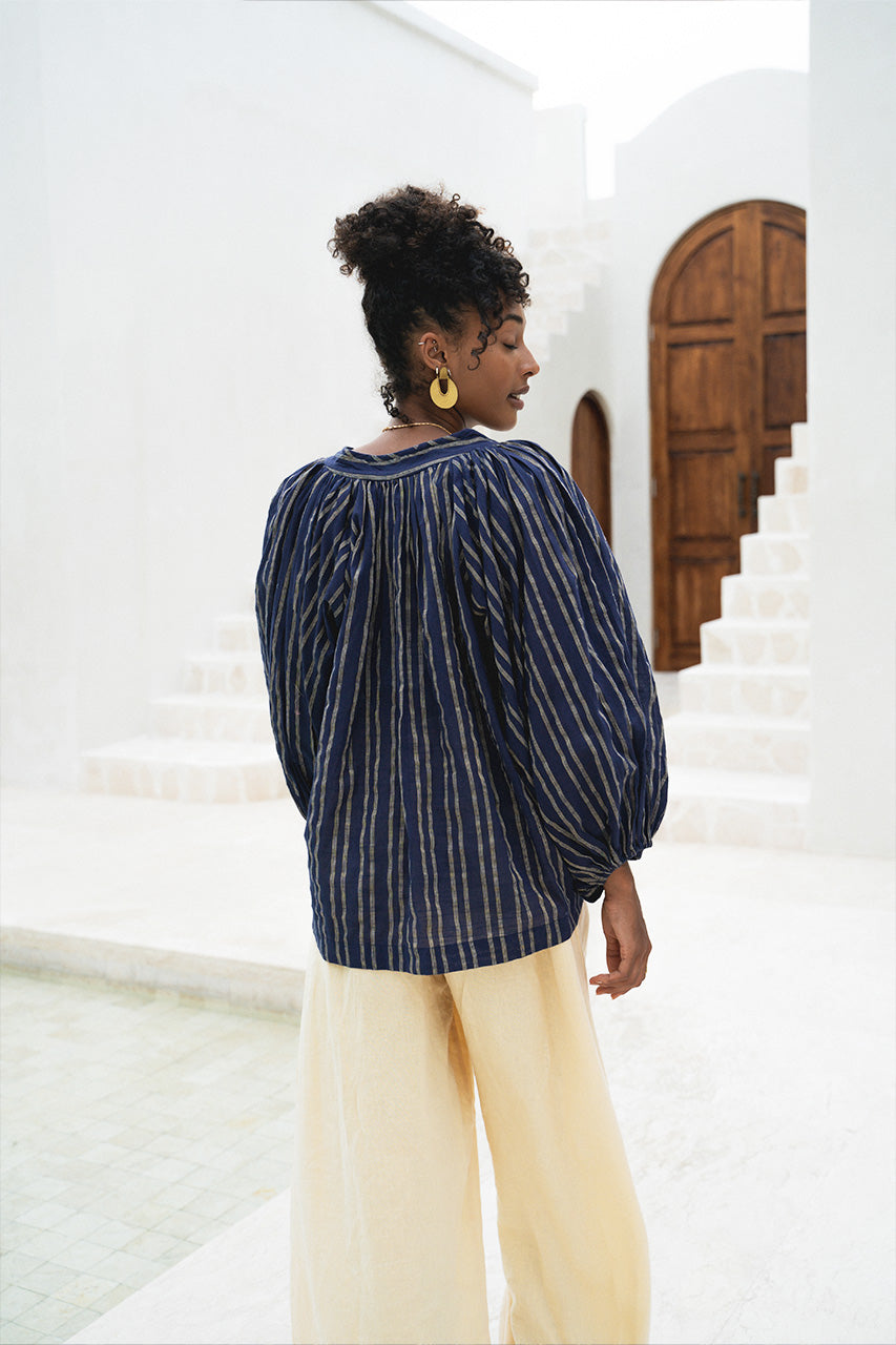 Poet Blouse ~ Sapphire – Daughters of India